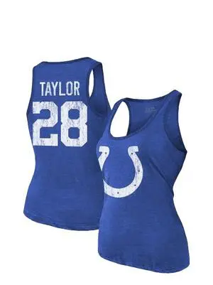 MAJESTIC THREADS Jonathan Taylor Indianapolis Colts Player Name & Number Tri-blend Tank Top - Royal