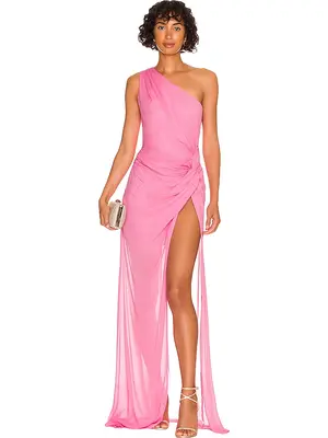 SAU LEE Helene Dress - Pink