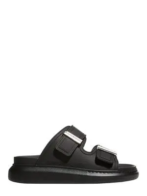 Alexander McQueen Hybrid Slide Sandals Black/silver