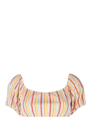LEMLEM Mokati Stripe-print Bra - Multicolour