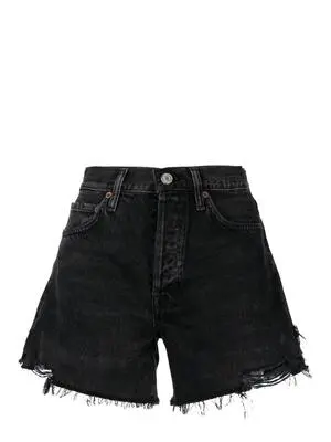 AGOLDE Raw-cut Denim Shorts - Black