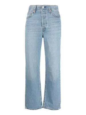 LEVI'S Ribcage Straight-Leg Cropped Jeans