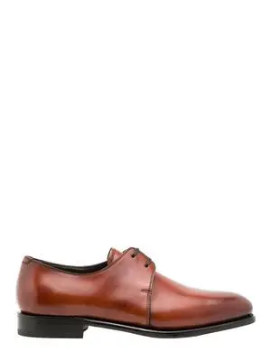 FERRAGAMO Leather Derby Shoes - Brown