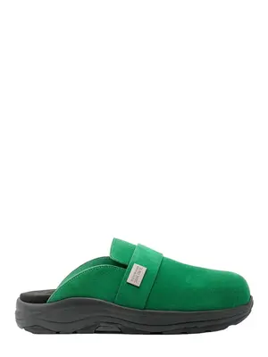 Suicoke Suede Leather Slippers - Green