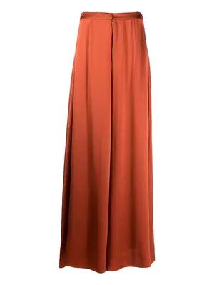 Voz High-waisted Wide-leg Trousers - Red