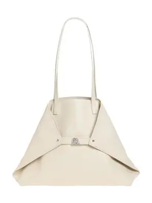 Akris Ai Calfskin Leather Tote - Alabaster