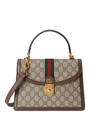 Gucci Ophidia Medium Top Handle Bag Beige