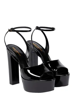Saint Laurent Jodie 145 Platform Sandals - Black