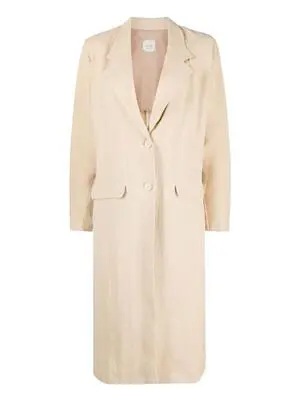 ALYSI Single-breasted Tailored Coat - Neutrals