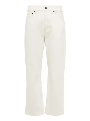 THE ROW Lesley Mid-rise Straight Jeans - White