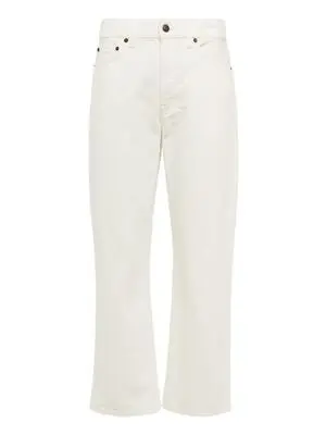 THE ROW Lesley Mid-rise Straight Jeans In Panna - White