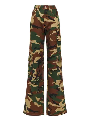 Alessandra Rich Camouflage Cargo Pants - Multicoloured