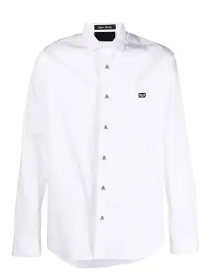 Philipp Plein Chest Logo-plaque Detail Shirt - White