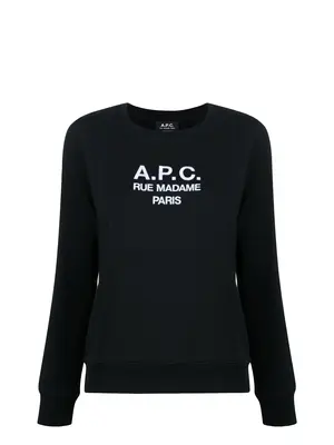 A.p.c. Tina Logo-embroidered Sweatshirt - Black
