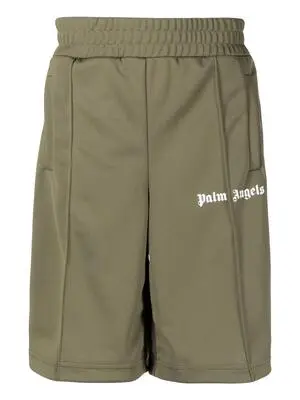 Palm Angels Raised Seam Track Shorts - Green