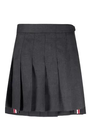 Thom Browne Pleated Mini Skirt - Grey
