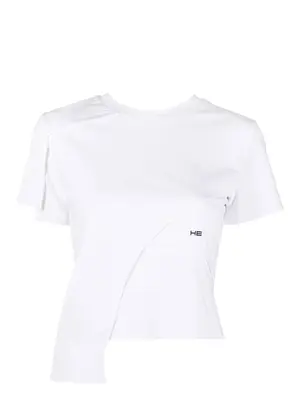 HELIOT EMIL Embroidered Logo T-shirt - White