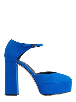 GIUSEPPE ZANOTTI 120mm Bebe Platform Pumps - Blue