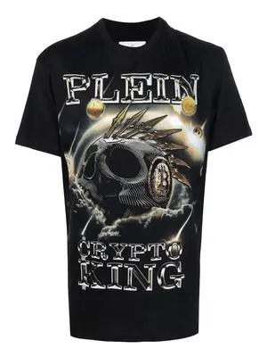 Philipp Plein Crypto King' Cotton T-shirt - Black
