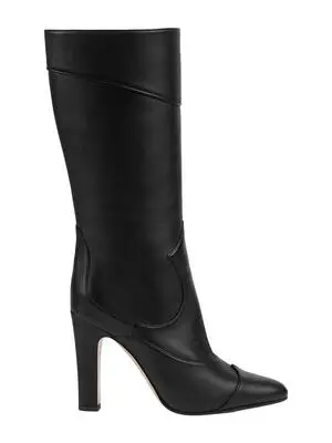 Gucci Pointed Toe Block Heel Boots - Black