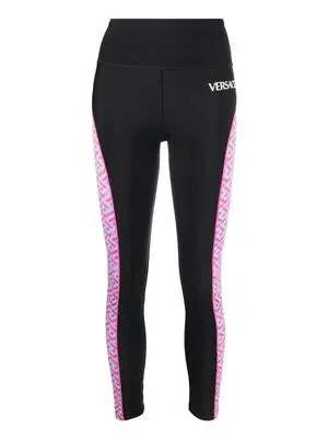 VERSACE La Greca High-waisted Leggings