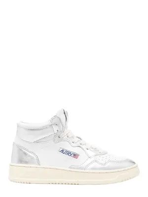 AUTRY Logo-patch Lace-up Sneakers - White