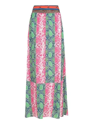 AMIR SLAMA Patchwork Panelled Maxi Skirt - Multicolour