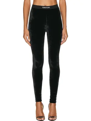 TOM FORD Velvet Signature Legging - Black