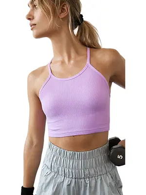 Free People Happiness Runs Crop Tank Bubble Tea