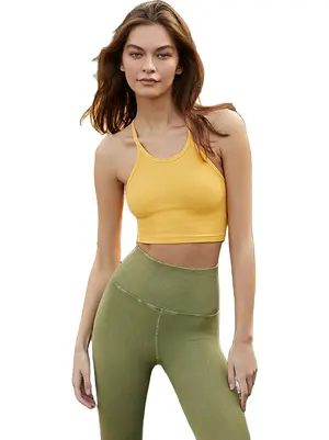 Free People Happiness Runs Crop Tank Mango
