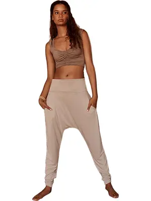 Free People FP Movement Breathe Deeper Crop Tank Top Tan