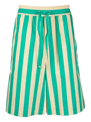 Sunnei Striped Bermuda Shorts - Green