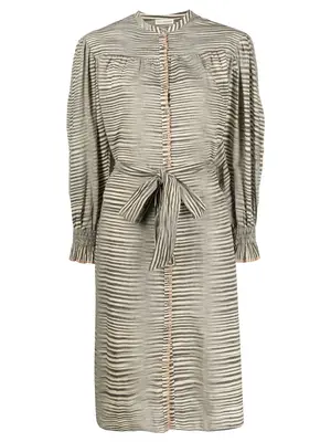Ulla Johnson Fiora Striped Shirt Dress - Grey