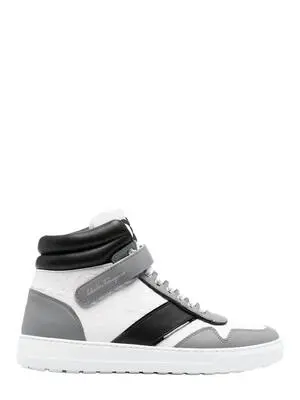 FERRAGAMO Logo-print Hi-top Sneakers - White
