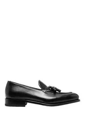 FERRAGAMO Almond-toe Tassel Loafers - Black