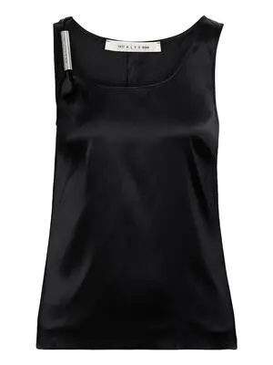 1017 Alyx 9sm Appliquéd Satin Top - Black