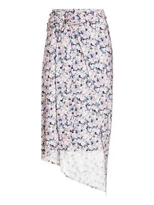 Rabanne Floral-print Stretch-jersey Wrap Skirt - Pastel Pink