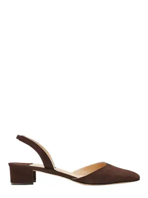 Manolo Blahnik Aspro Suede Slingback Ballerina Pumps Dbrw2011