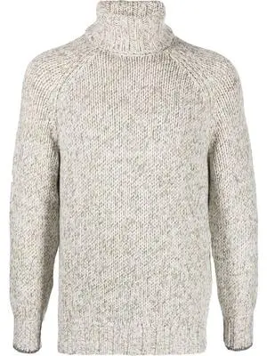 Brunello Cucinelli Rollneck Knitted Jumper - Grey