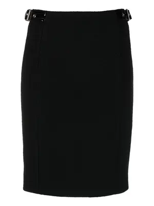 Moschino Strap-detail Pencil Skirt - Black
