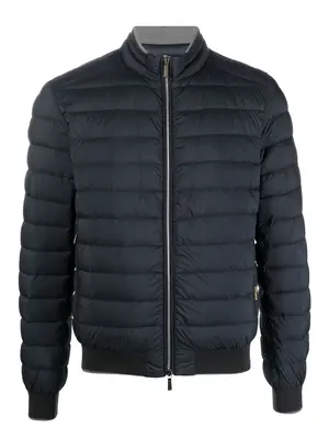 MOORER Padded Zip-up Jacket - Blue