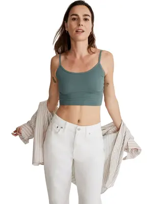 Madewell Seamless Crop Cami Faded Shale
