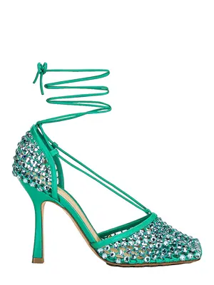 Bottega Veneta Stretch Lace-up Sandals - Acid Turquoise