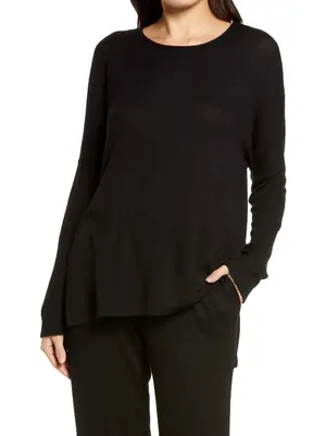 Natori Natori V-Neck Knit Tunic Black