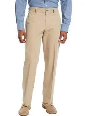 Berle Charleston S Flat Front Chino Pants - Khaki