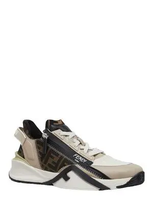 Fendi Flow Logo Low Top Sneakers - F1ou2 Bian.ice/tab.ne/beig