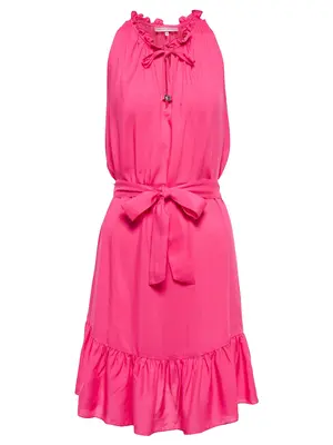 Heidi Klein Self-tie Ruffled Mini Dress - Pink