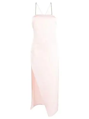 Attico Rhinestone Crossover-straps Dress - Pink