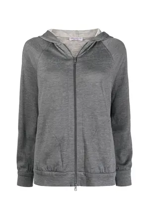 Brunello Cucinelli Zip-up Hoodie - Grey