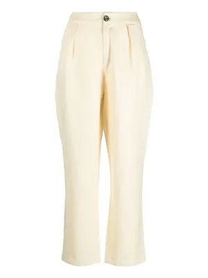 SIEDRES Wide-leg Linen Trousers - Neutrals
